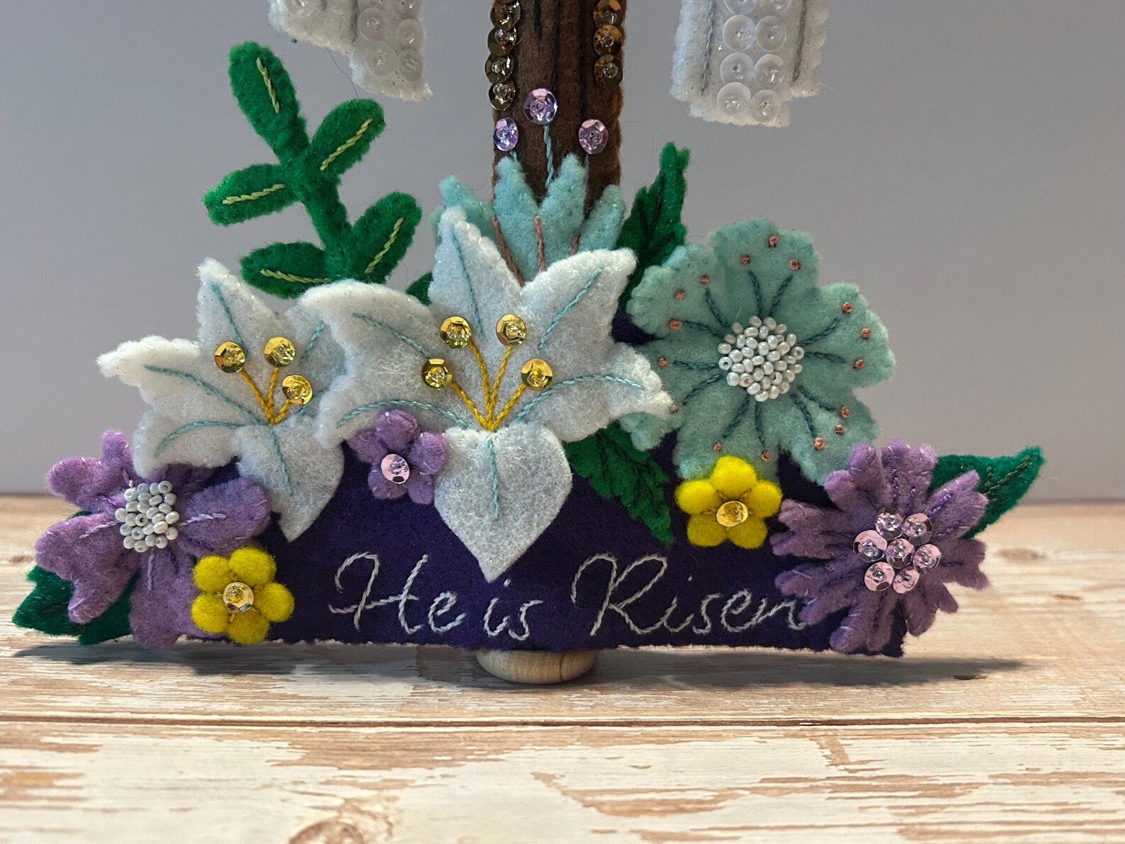 He is Risen || Decor || Religious || Felt Embroidery - Etsy