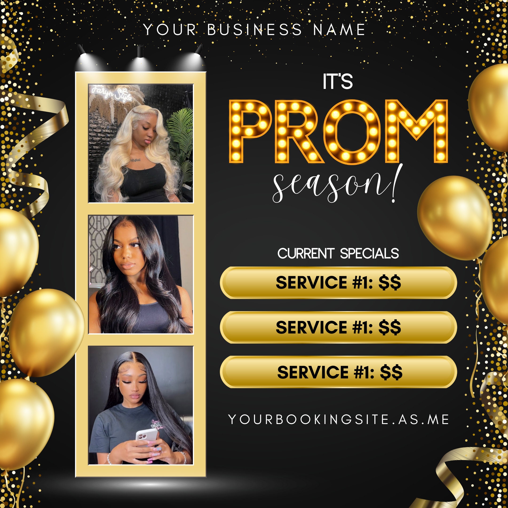 Prom Specials Flyer, Beauty Salon Template (canva Editable) - Etsy