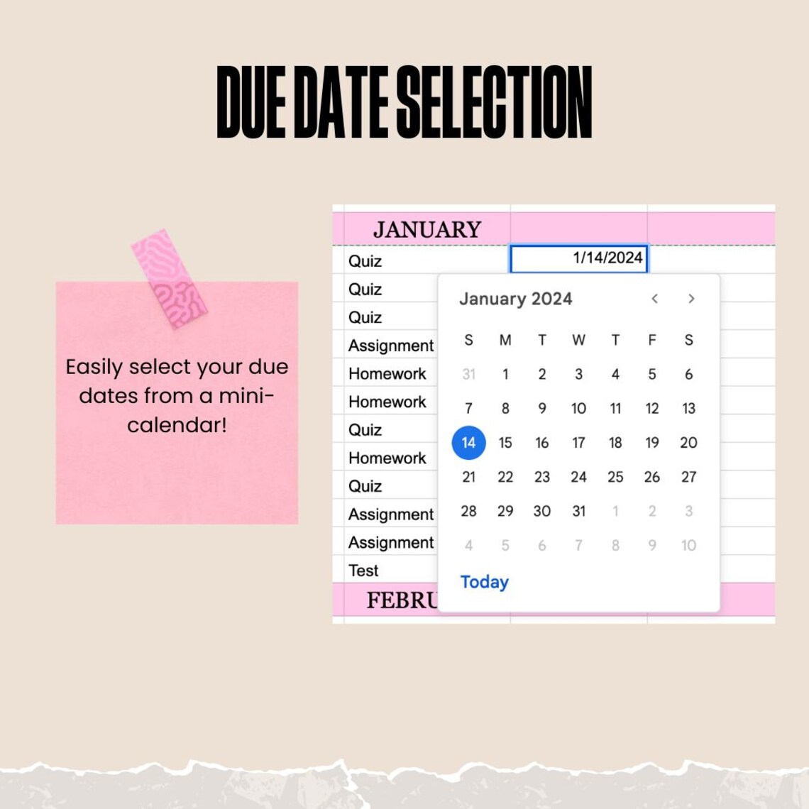 Semester Assignment Tracker for Students, Student Planner, Digital ...