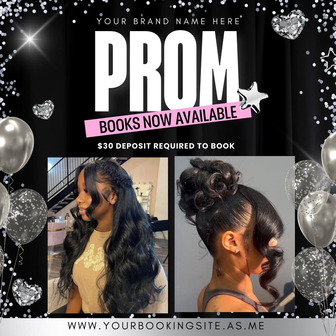 Editable Prom Bookings Flyer, Prom Specials Flyer, Prom Books Open ...