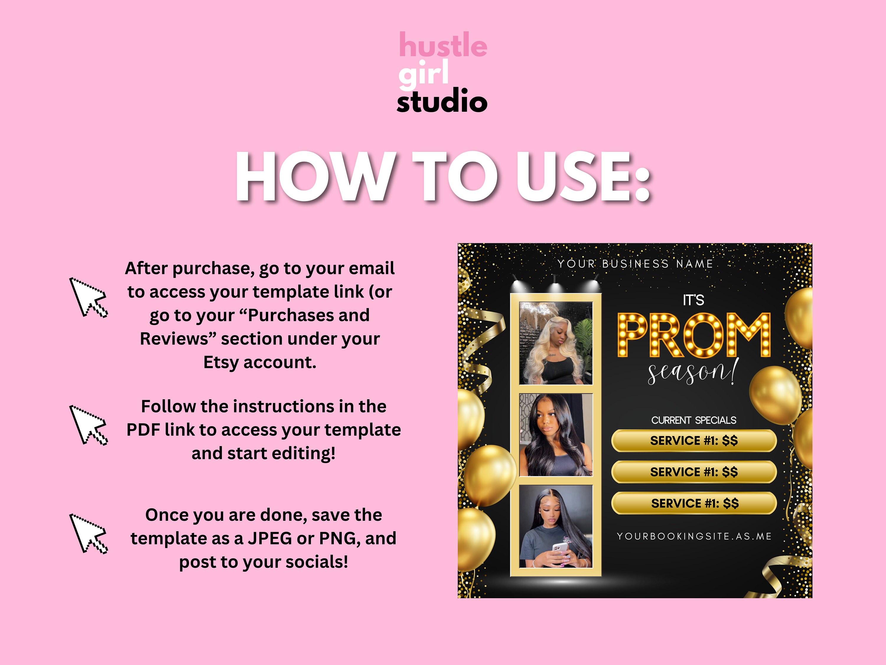 Prom Specials Flyer, Beauty Salon Template (canva Editable) - Etsy