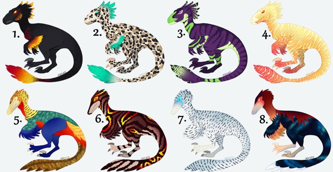 Colorful Raptor Adopts - Etsy