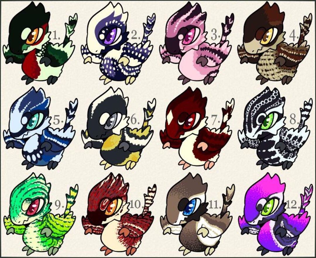Chibi Raptor Adopts - Etsy