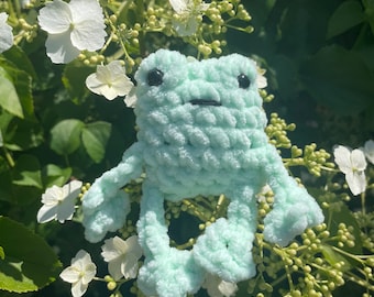 Sparkly Leggy Frog Plushie Crochet Frog Amigurumi Handmade Toy - Etsy