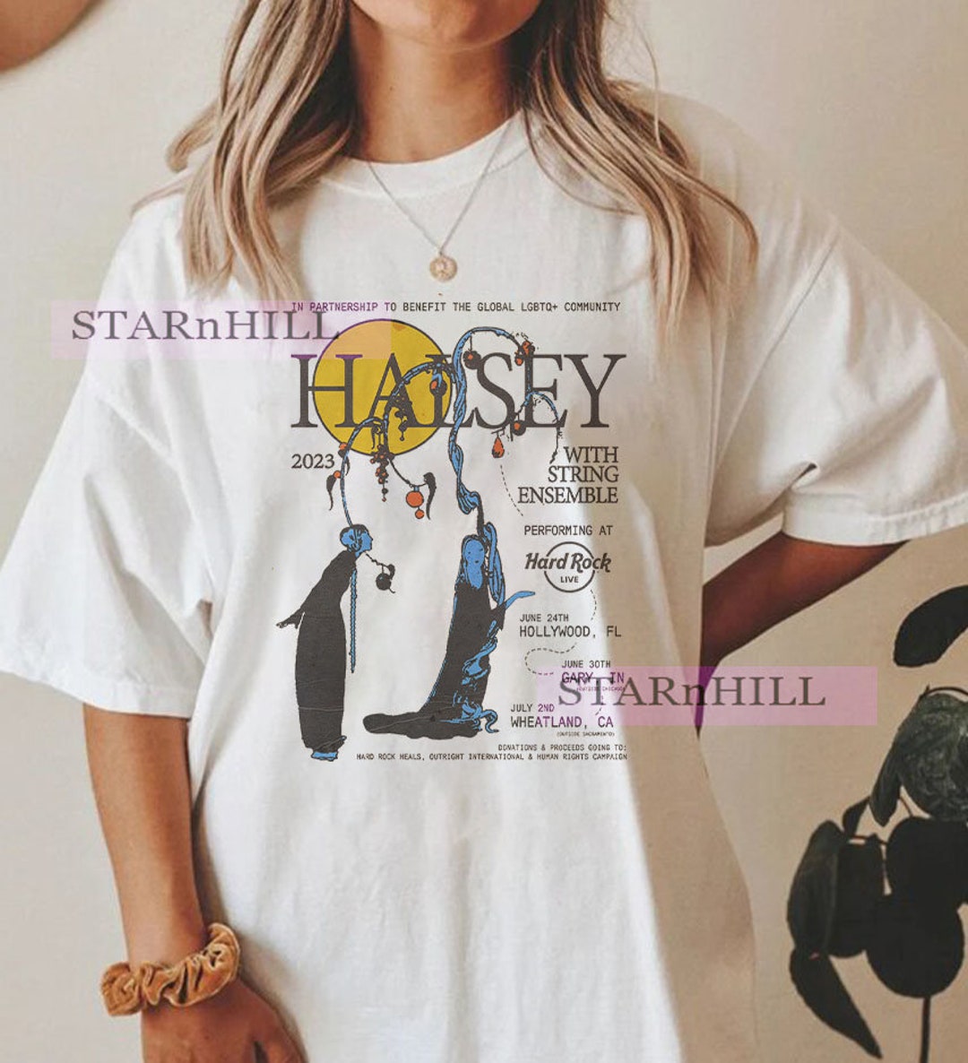 Halsey Hard Rock Tour 2024 T-shirt, Halsey Tour Shirt, Halsey Sign ...