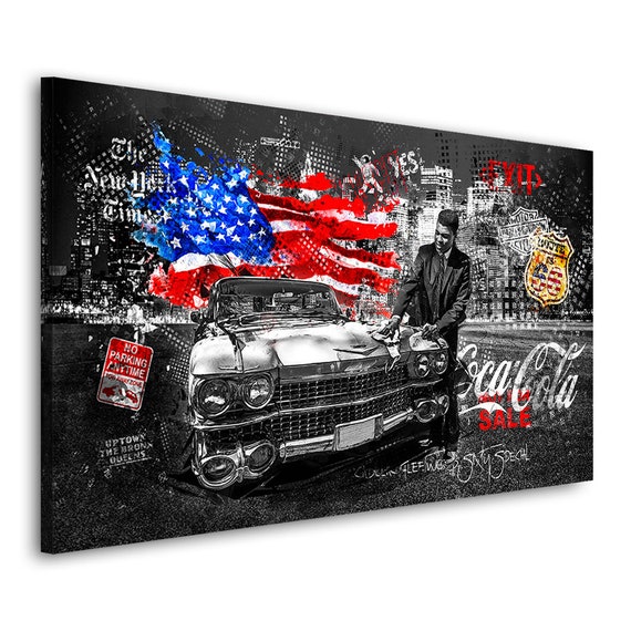 Mural Muhammad Ali Cadillac Pop Art as Canvas Painting | Etsy