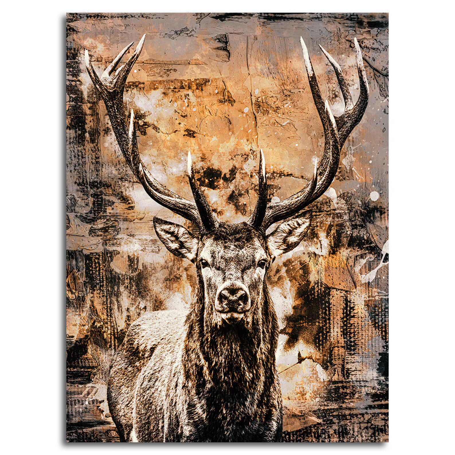 Wandbild Hirsch auf Leinwand Acrylglas Aludibond Natur Tiere | Etsy