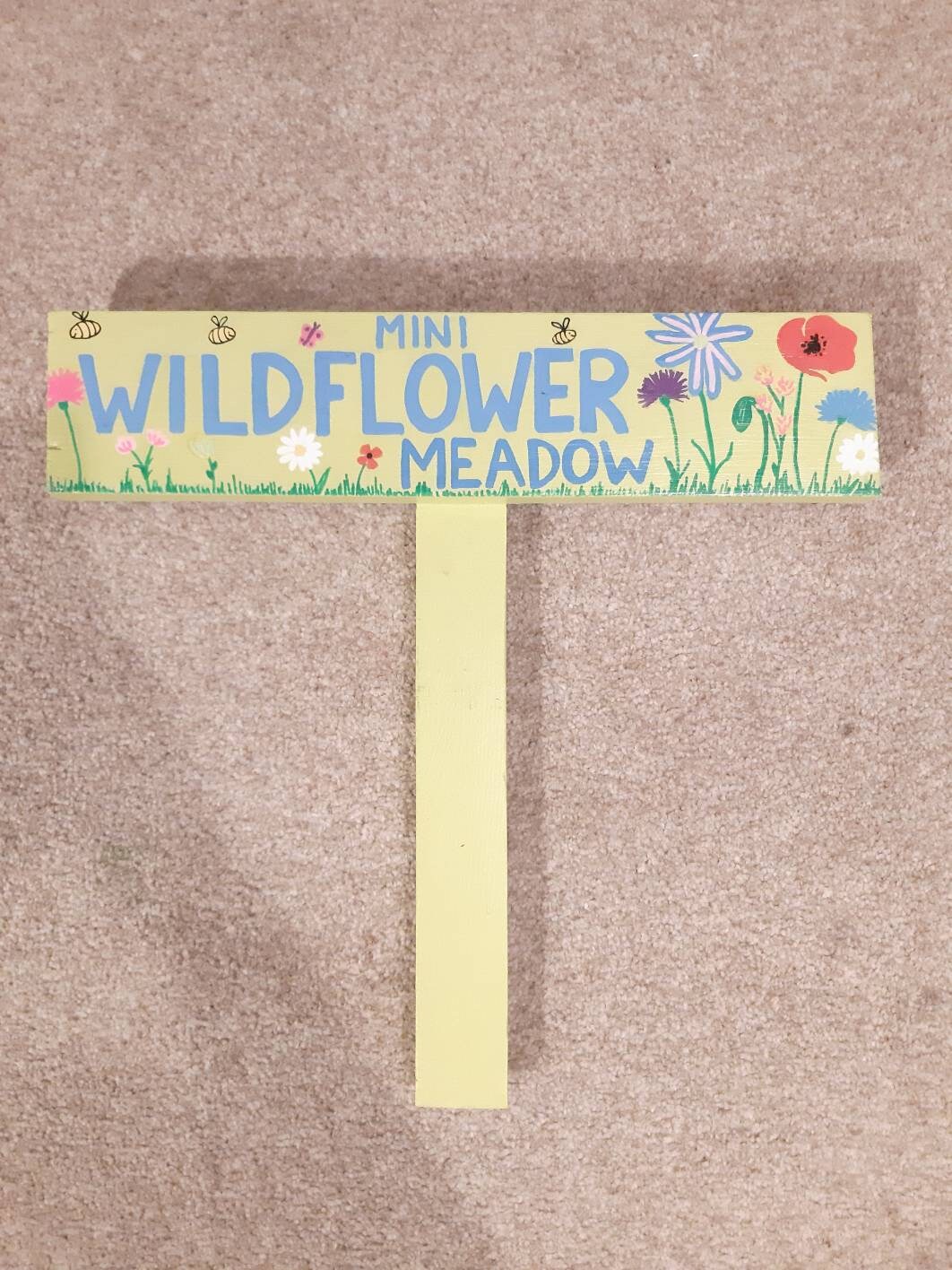 Wildflower Meadow Wooden Sign Original Artwork Colour Sign - Etsy UK