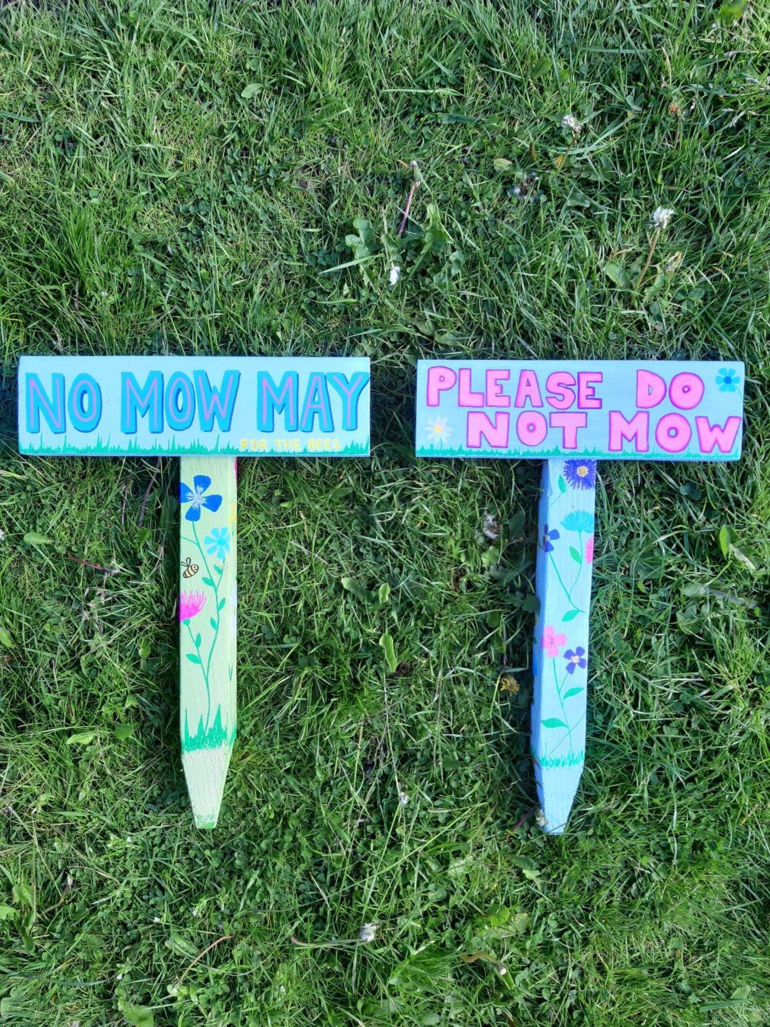 Wildflower Meadow Wooden Sign Original Artwork Colour Sign | Etsy UK