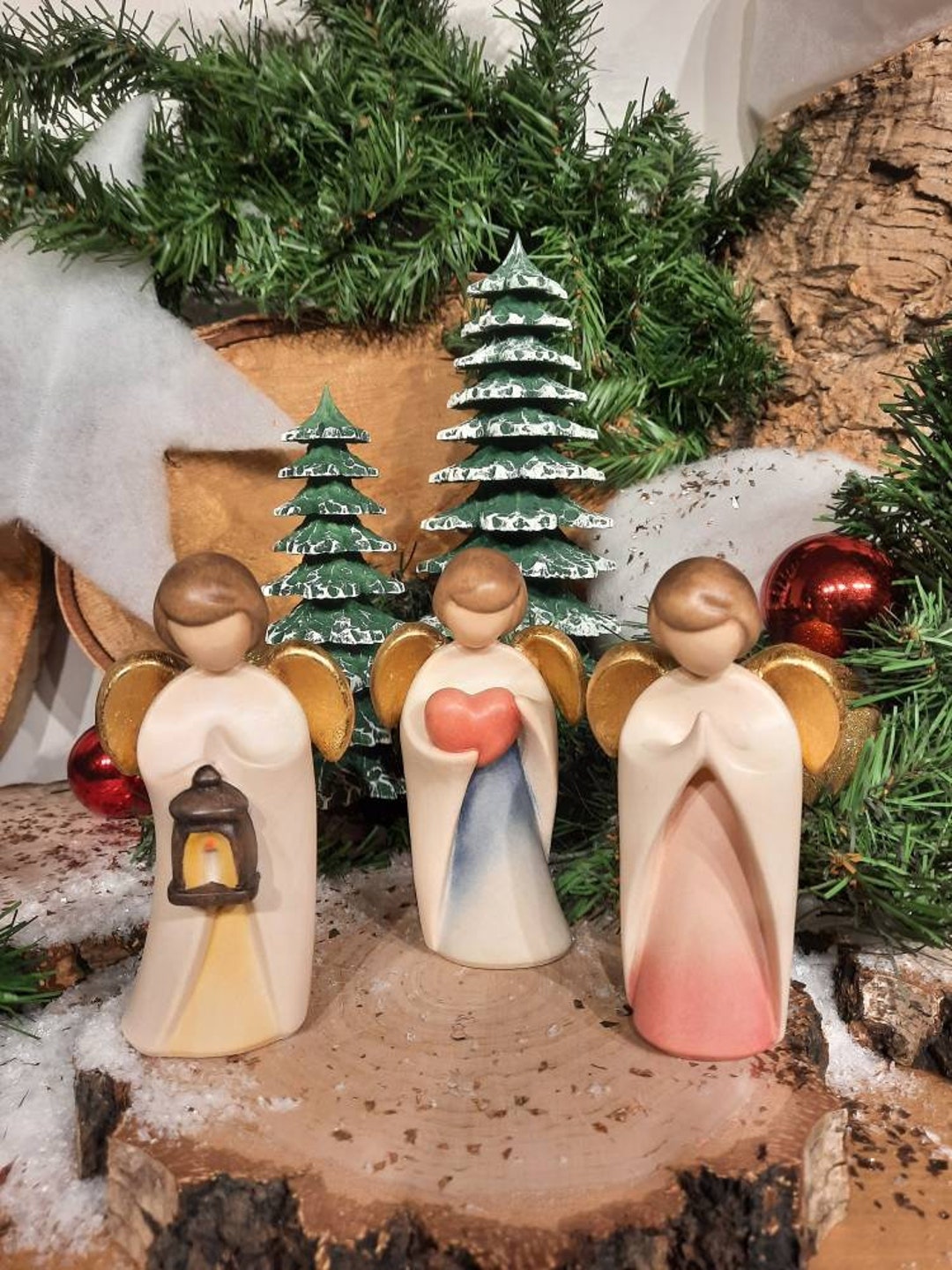 Angels Made of Maple Wood With Various Motifs/ Guardian Angels ...