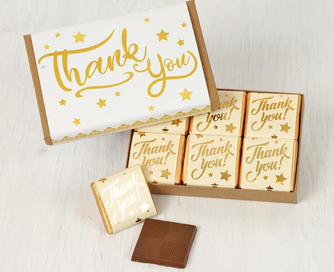 Thank You Chocolate Box -12 Thankyou Neapolitans in A Beautiful Kraft ...