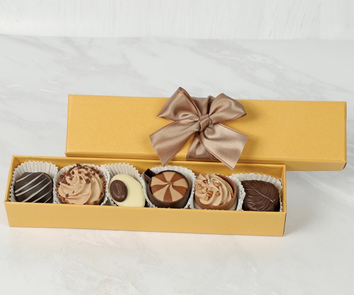 Coffee Collection Chocolate Box. 6 Luxury Coffee Inspired Chocolates in ...