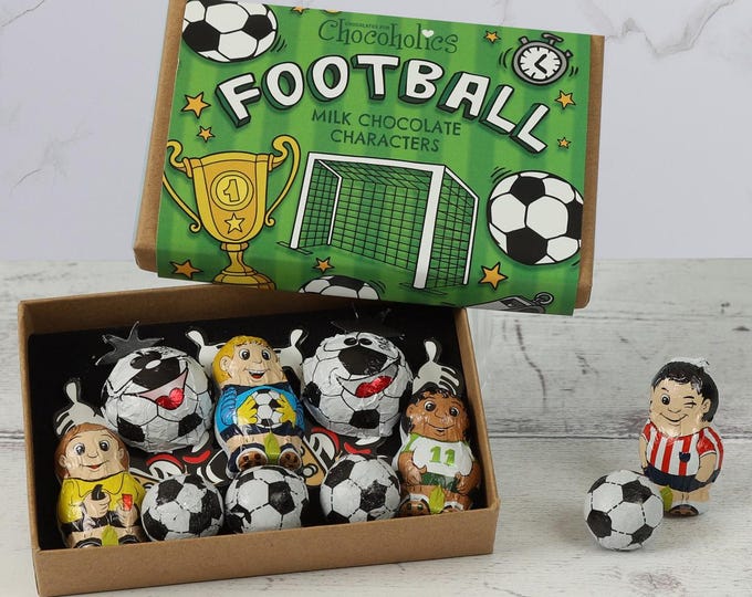Milk Chocolate Football Gift Box. 5 Milk Chocolate Characters and 3 ...