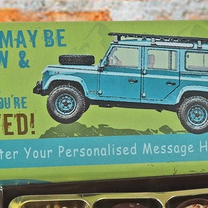 Personalised Land Rover Chocolate Box -8 or 16 Chocolates in A Funny ...