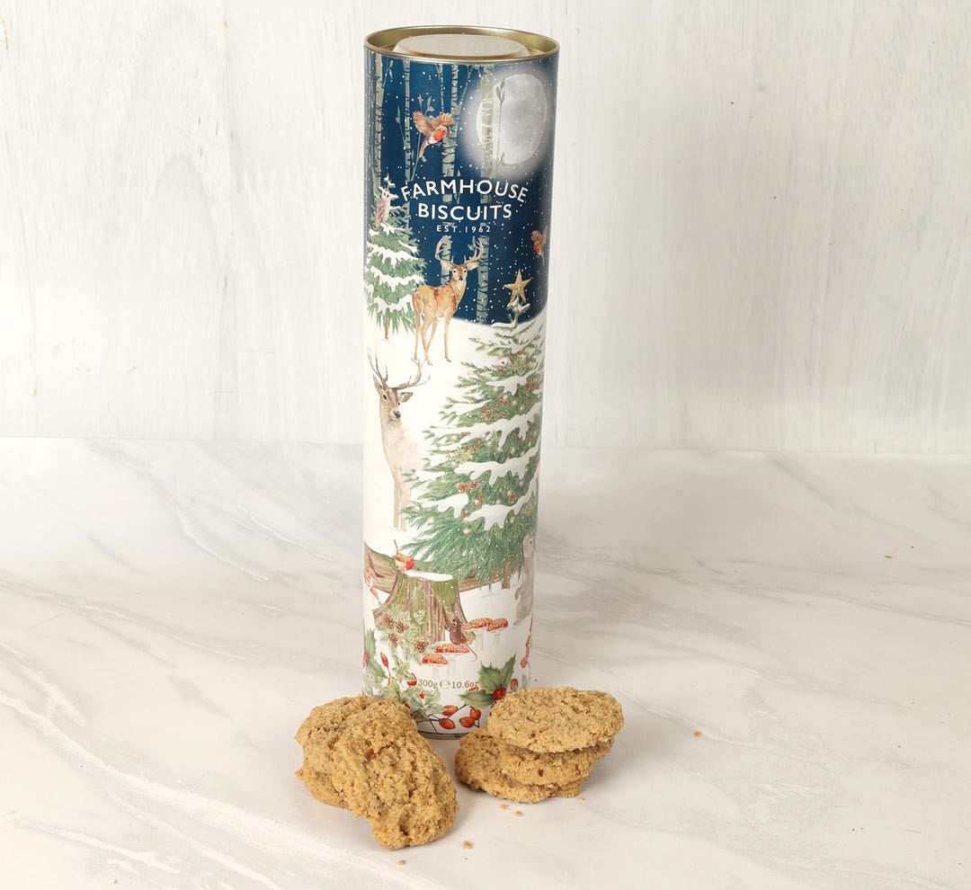 Winter Woodland Animal Biscuit Tube Filled With Delicious Spiced Oat ...