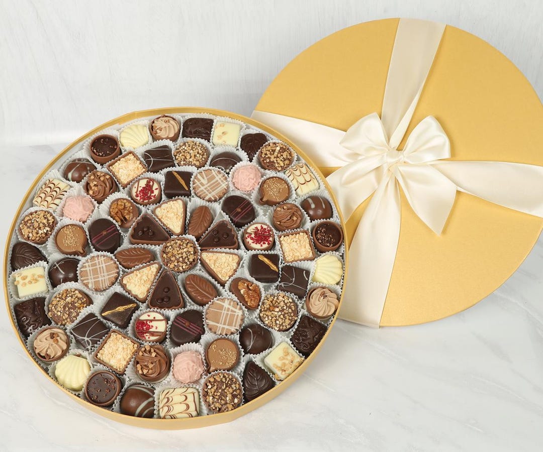 Glorious Gold Chocolate Gift Box – 44/74 Luxury Belgian Chocolates ...