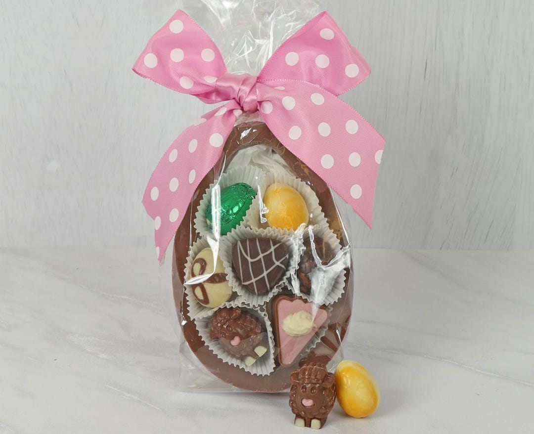 Thick Belgian Milk Chocolate Easter Egg Filled With 7 Luxury Assorted ...