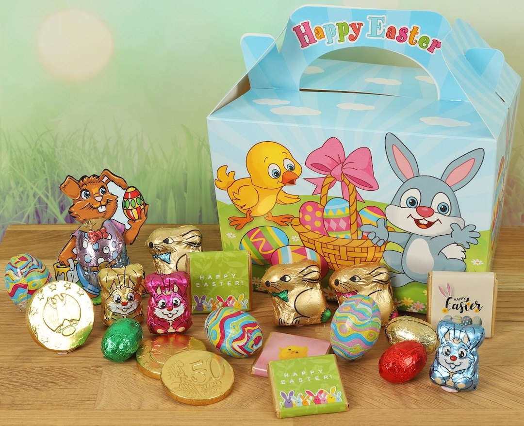 Easter Goody Box. Easter Bunny Box Full of Chocolate Goodies Inc ...