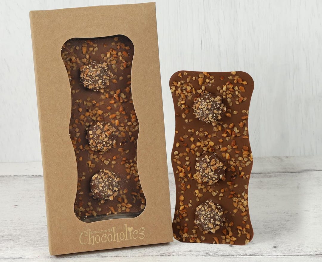 Luxury Milk Chocolate Slab. Solid Milk Chocolate Bars Decorated With ...