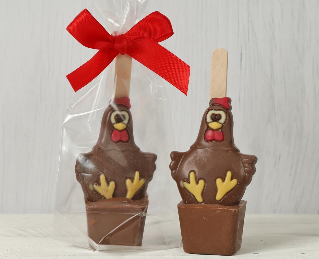 Cute Milk Chocolate Chicken Hot Chocolate Stirrer. Solid Milk Chocolate ...