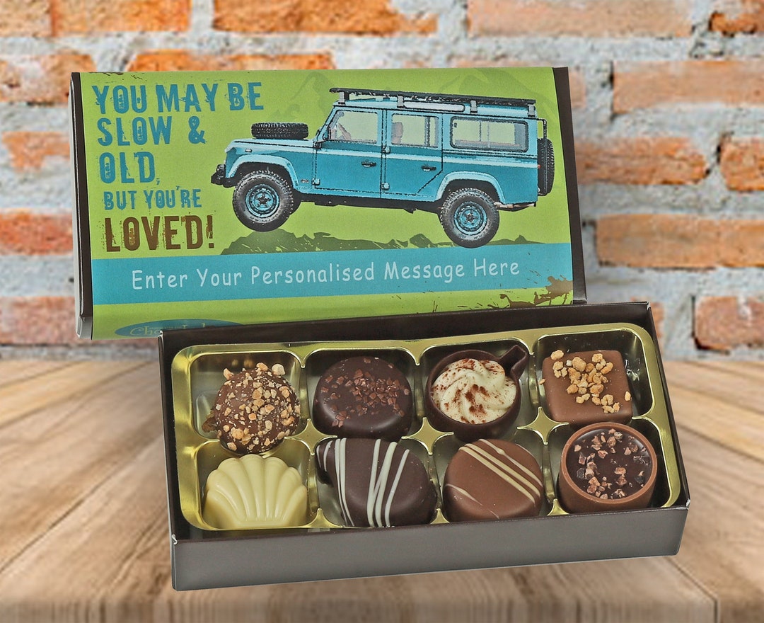 Personalised Land Rover Chocolate Box -8 or 16 Chocolates in A Funny ...