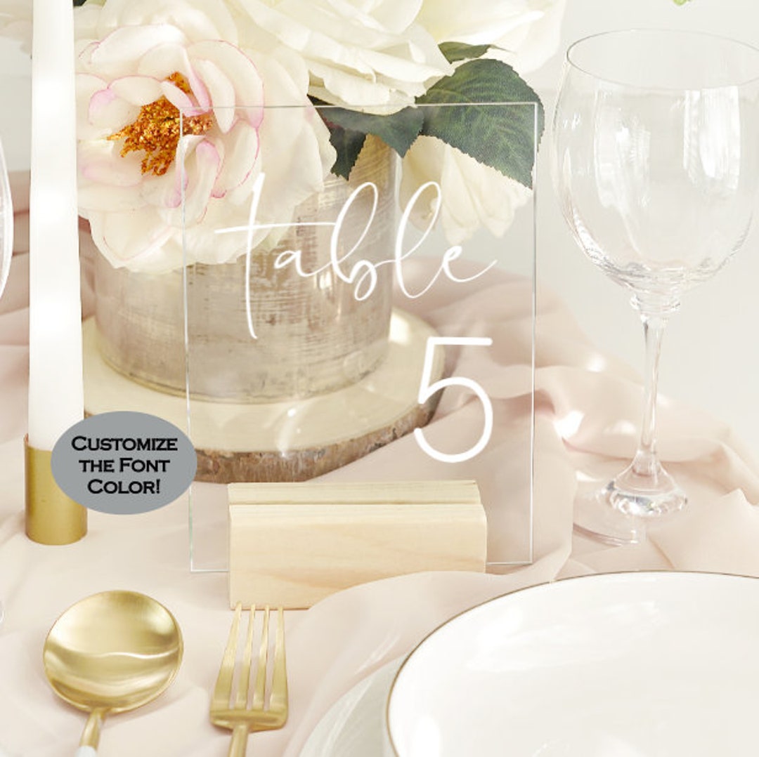 5x7 Clear Acrylic Table Number Sign - Etsy