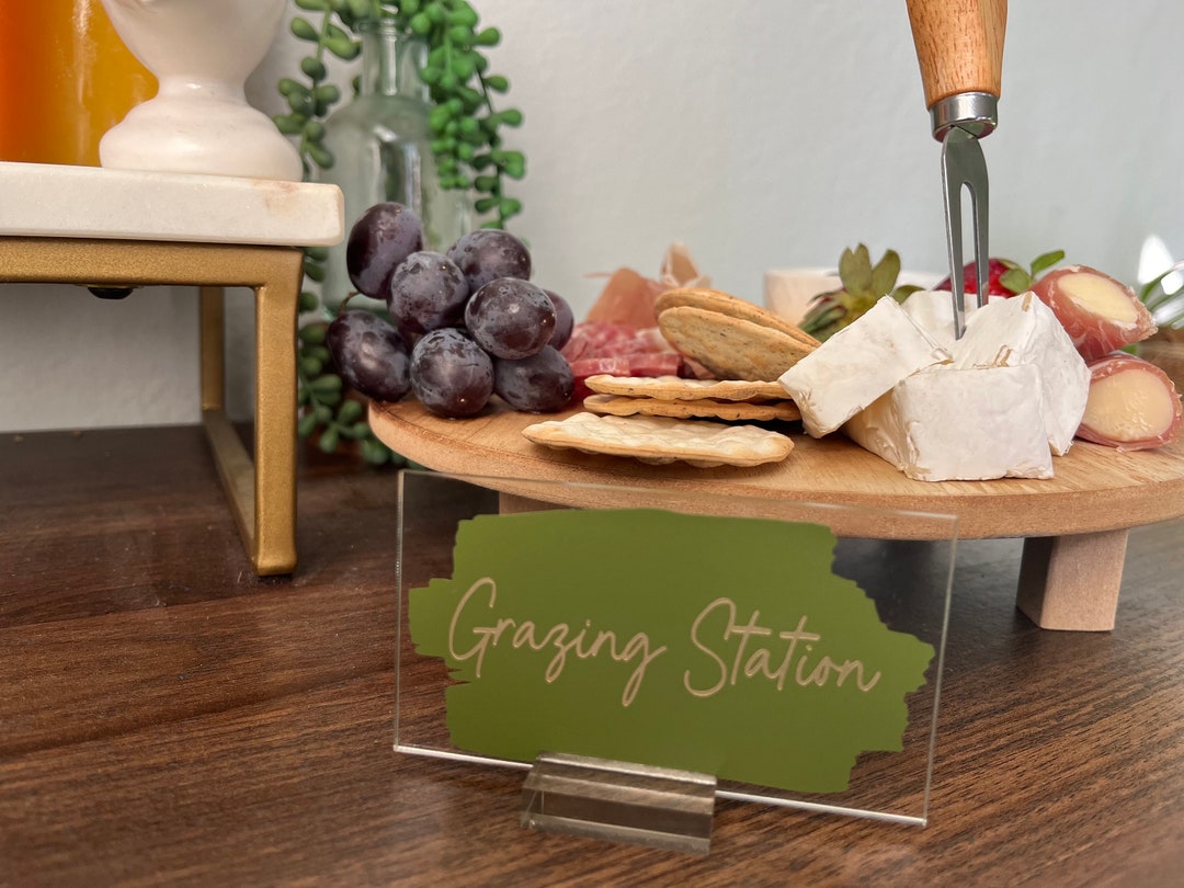 Food Signs Acrylic With Clear Stand| Buffet Signs - Etsy