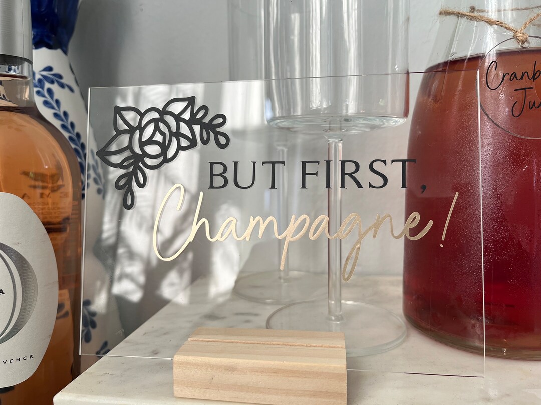 But First, Champagne! Bar Sign - Etsy