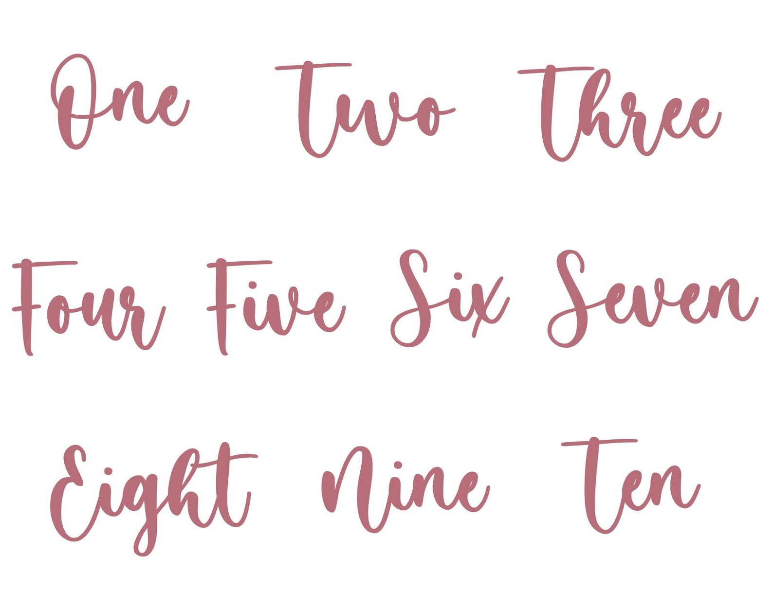One two three four five six seven eight nine ten SVG Cut Files | Etsy