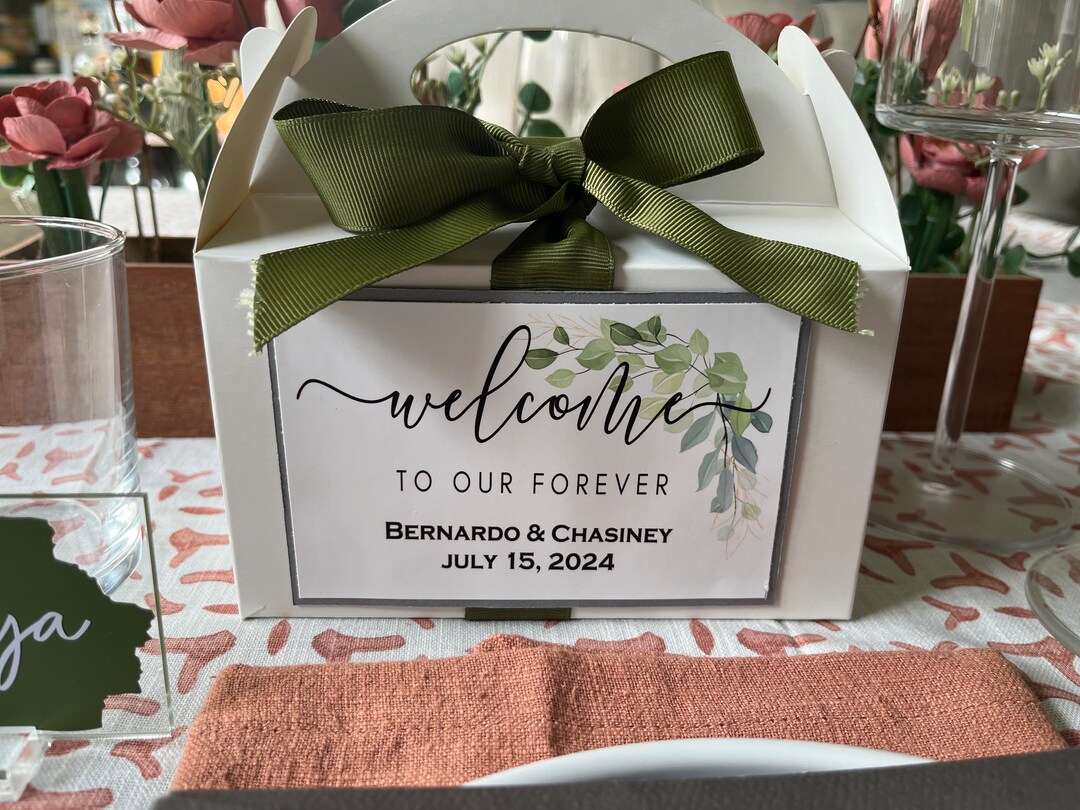 Custom Wedding Gable Box pack of 12 - Etsy