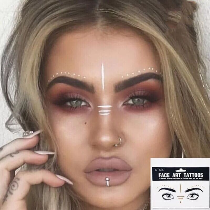 Face Tattoos Fake Tattoos Festive and Reunion Makeup - Etsy