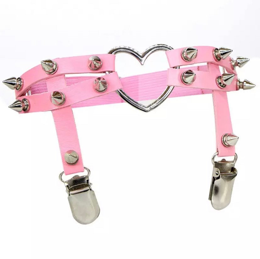 Heart Leg Garter Adjustable Lace Heart Thigh Garter Elastic Leg