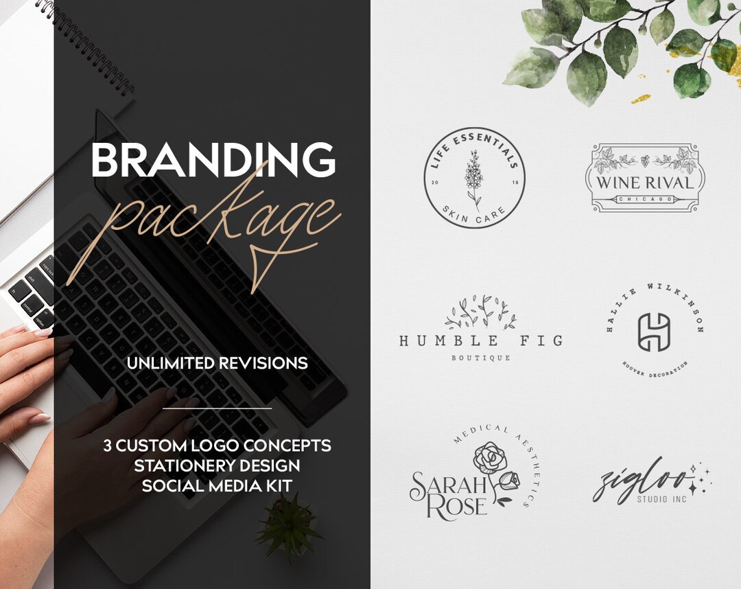 Design Branding Kit Including Custom Logo Design Alternative - Etsy