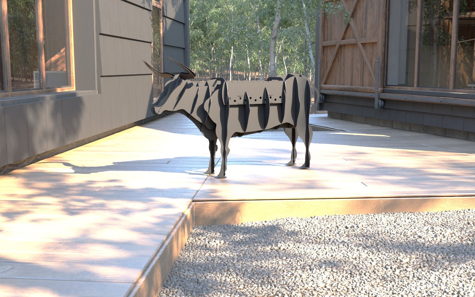 Bull BBQ, Flower Stand - DXF Files for CNC Laser or Plasma Cutter ...