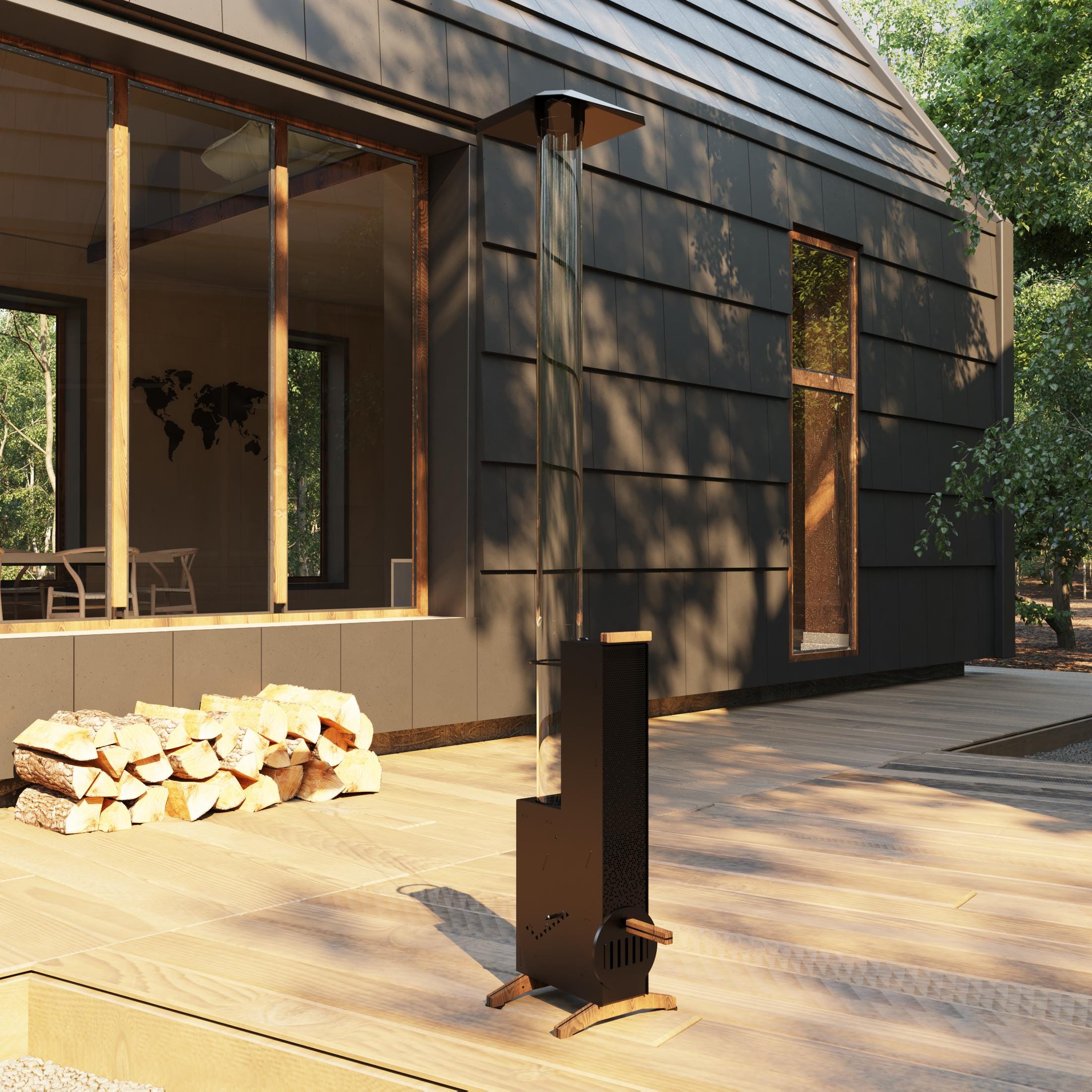 Pellet Torch V2 - Fire Tube - Patio Heater - Plasma, Laser Design - DXF ...