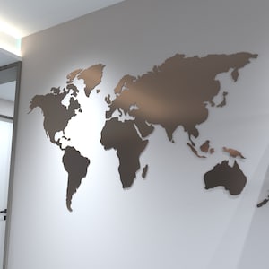 World Map - Wall Art - DXF File Ready for Laser or Plasma Cutting - Etsy