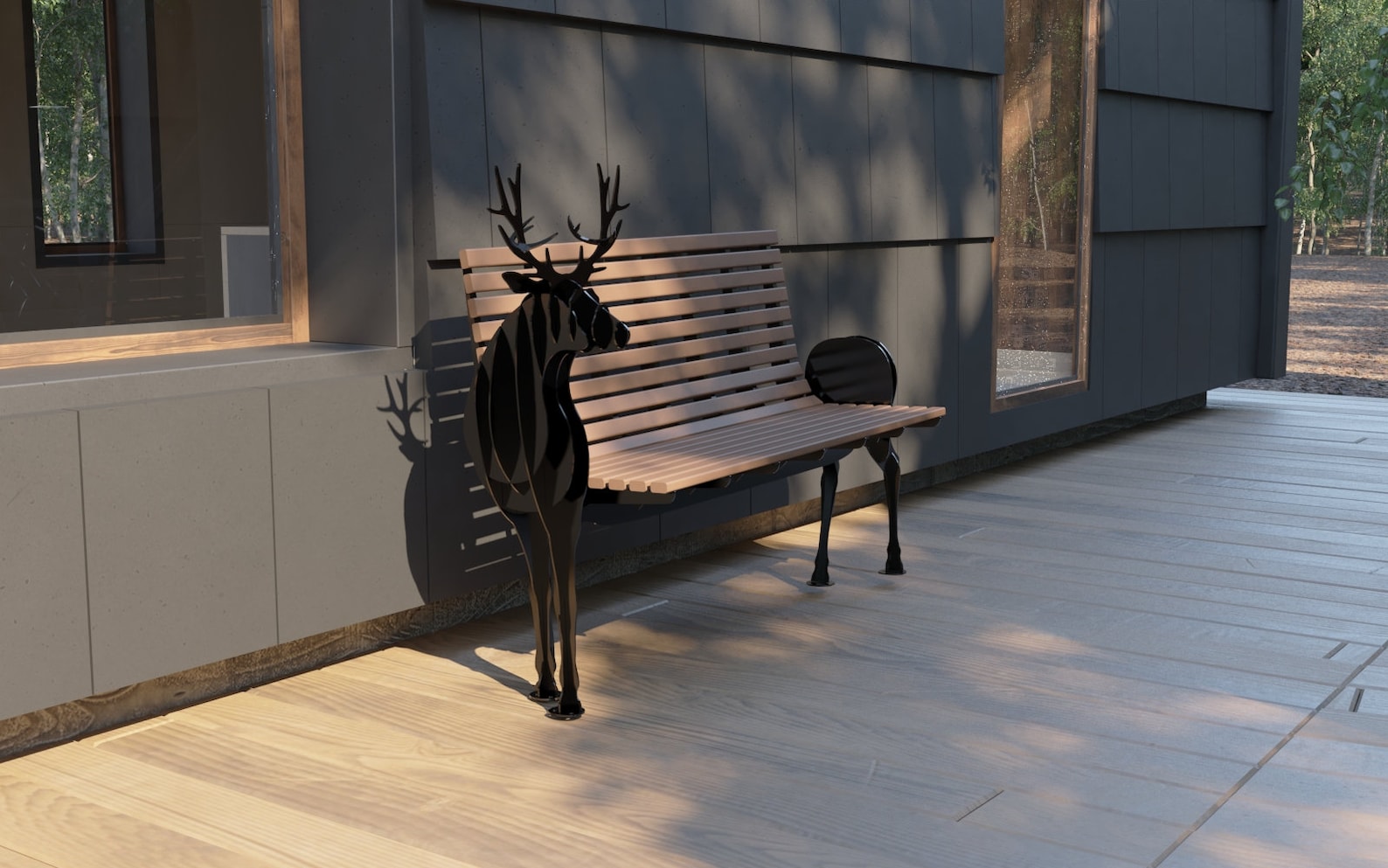 Deer Bench, Plasma, Laser Design - DXF Files for CNC Laser or Plasma ...