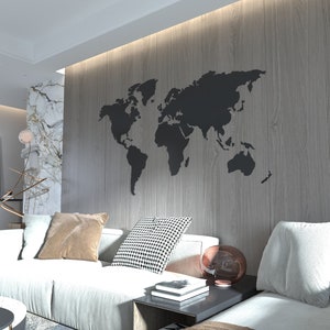 Mapa del mundo - Arte mural - Archivo DXF listo para corte por láser o ...