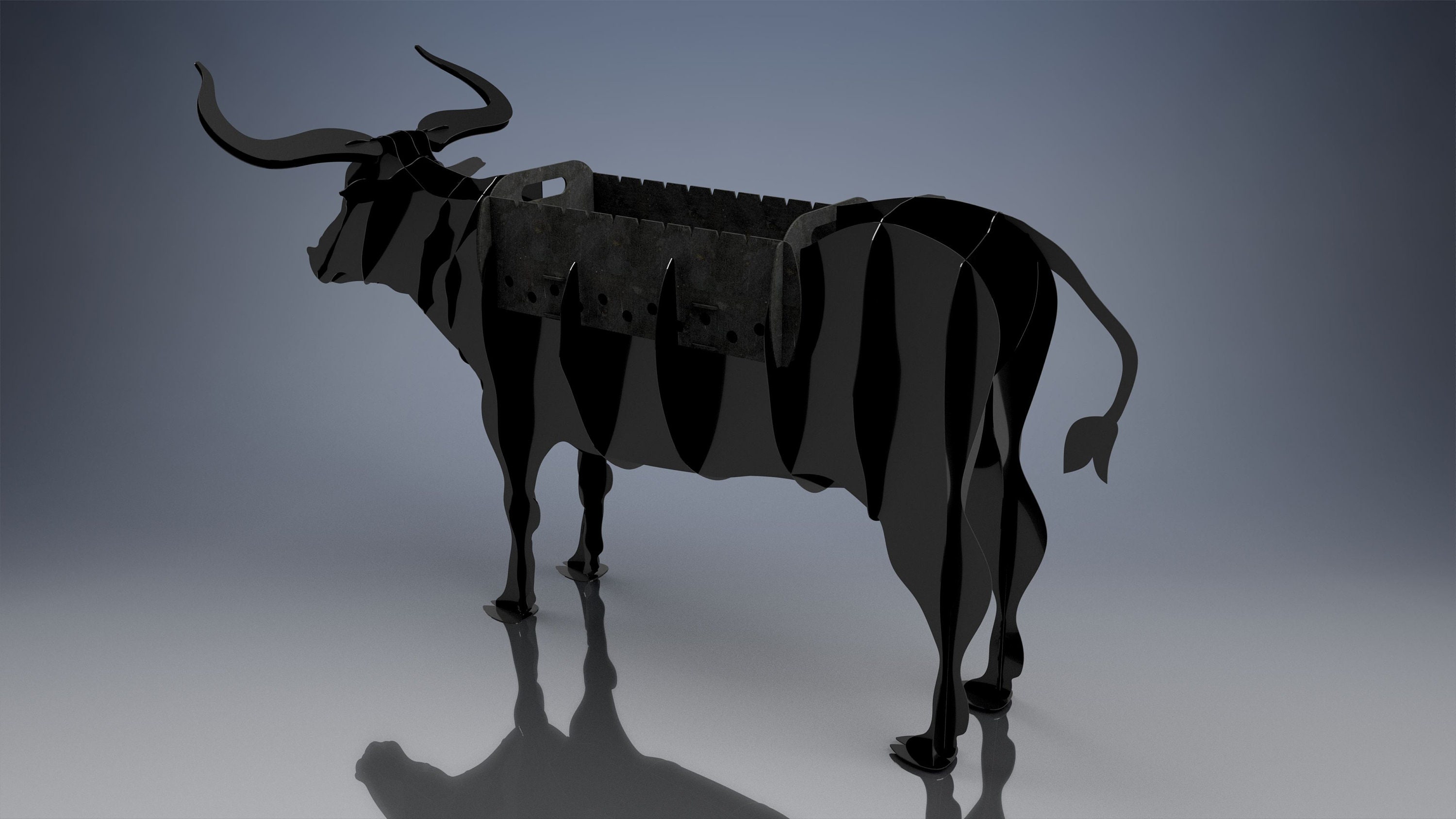 Bull BBQ, Flower Stand - DXF Files for CNC Laser or Plasma Cutter ...