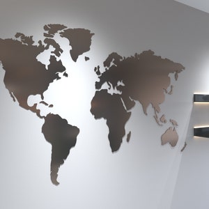 World Map - Wall Art - DXF File Ready for Laser or Plasma Cutting - Etsy