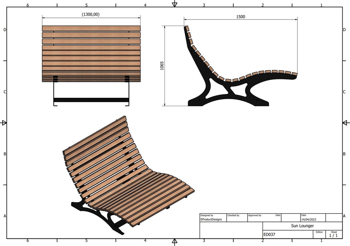 Sun Lounger, Plasma, Laser Design - DXF Files for CNC Laser or Plasma ...