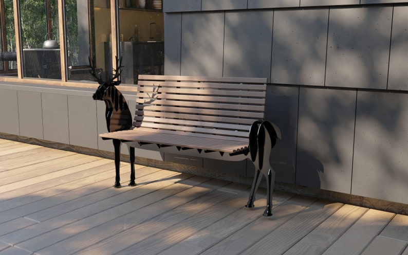 Deer Bench, Plasma, Laser Design - DXF Files for CNC Laser or Plasma ...