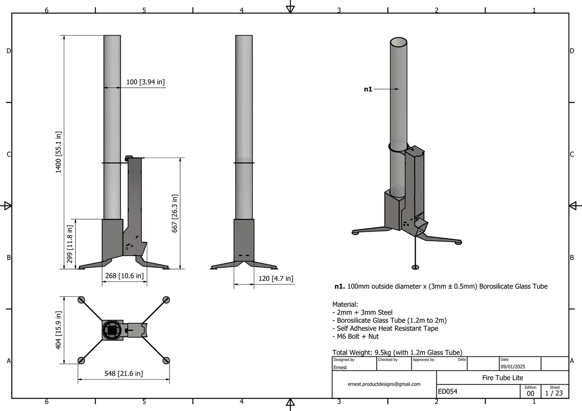 Pellet Torch Lite - Fire Tube - Patio Heater - Plasma, Laser Design ...