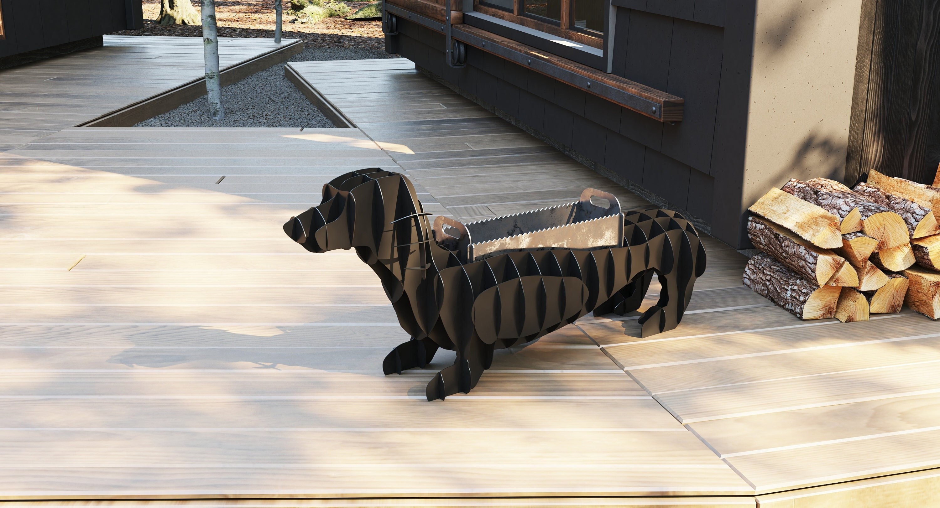 Dachshund - Sausge Dog BBQ - Fire Pit - Animal - DXF Files for Laser or ...