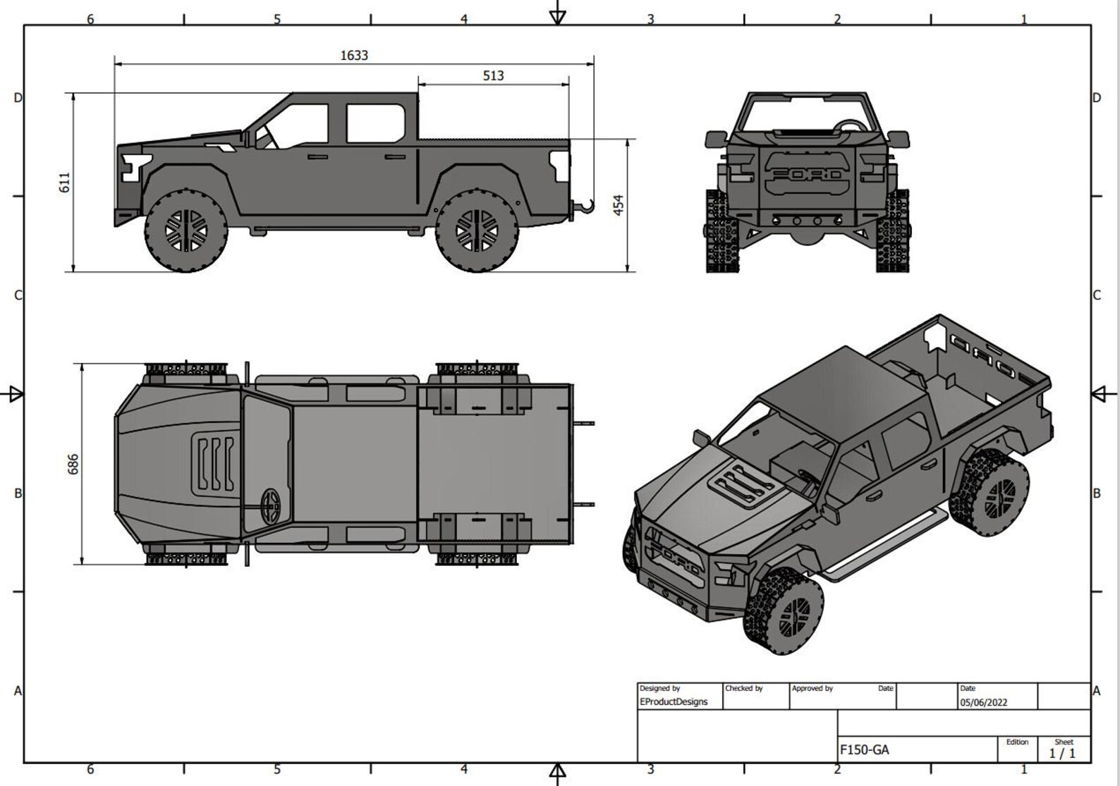 F150 Raptor - Truck - Fire Pit - BBQ - Flower Stand - DXF Files for CNC ...
