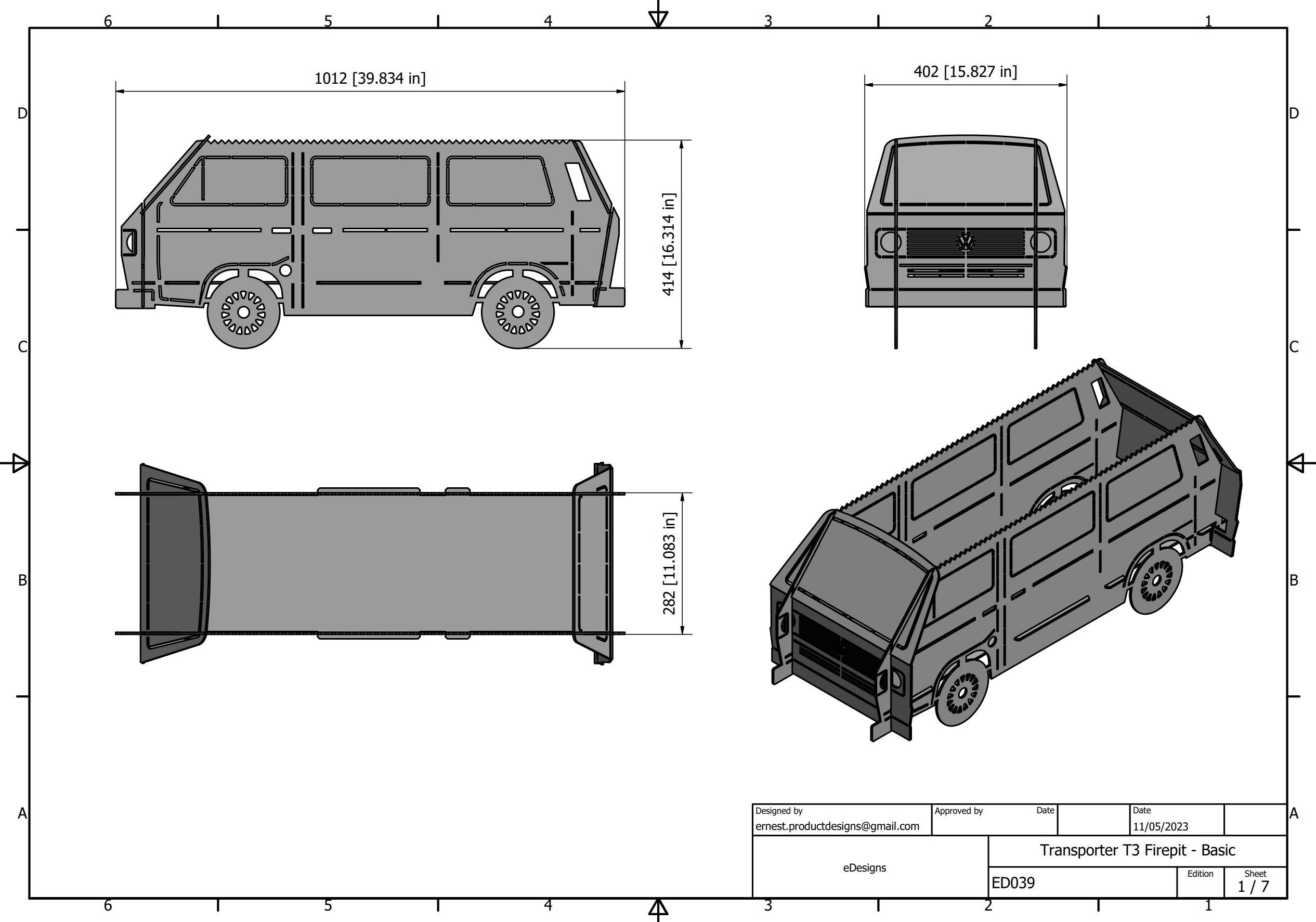 Transporter T3 Firepit BBQ DXF Files for CNC Laser or Plasma Design for ...