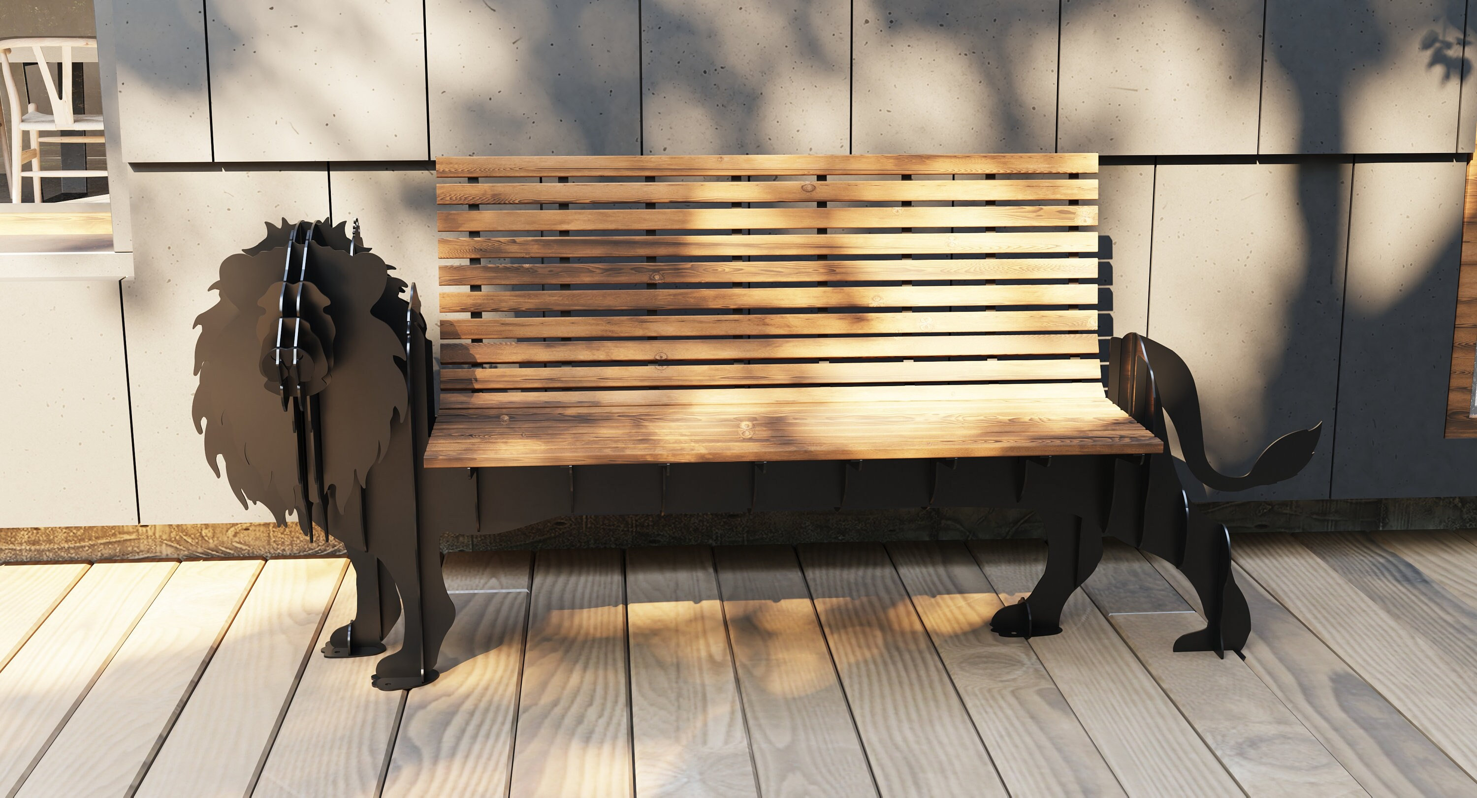 Lion Bench, Plasma, Laser Design - DXF Files for CNC Laser or Plasma ...