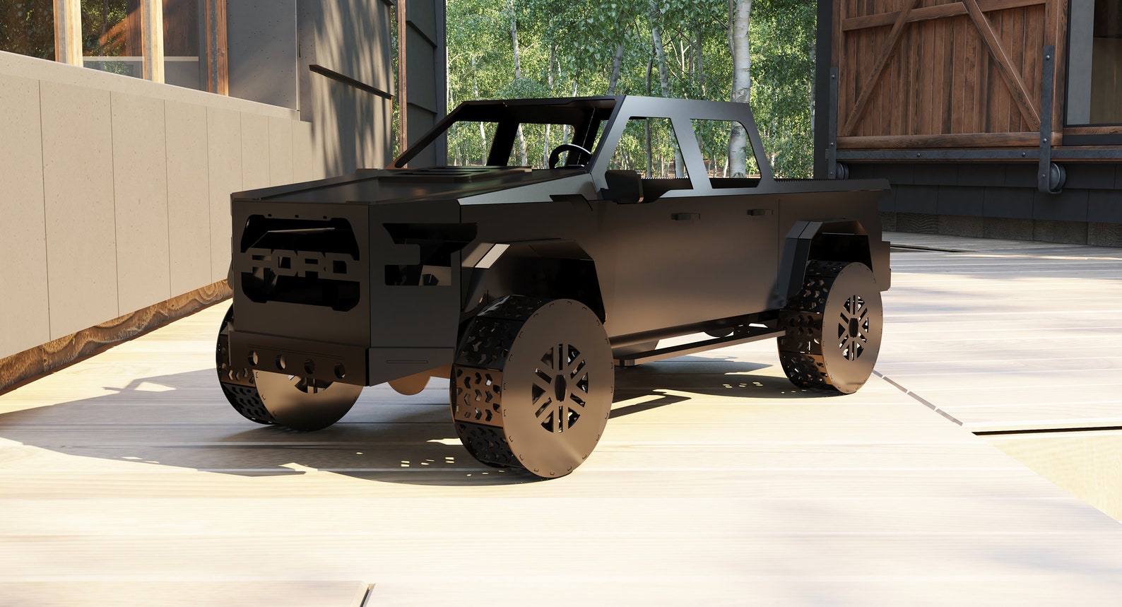 F150 Raptor - Truck - Fire Pit - BBQ - Flower Stand - DXF Files for CNC ...
