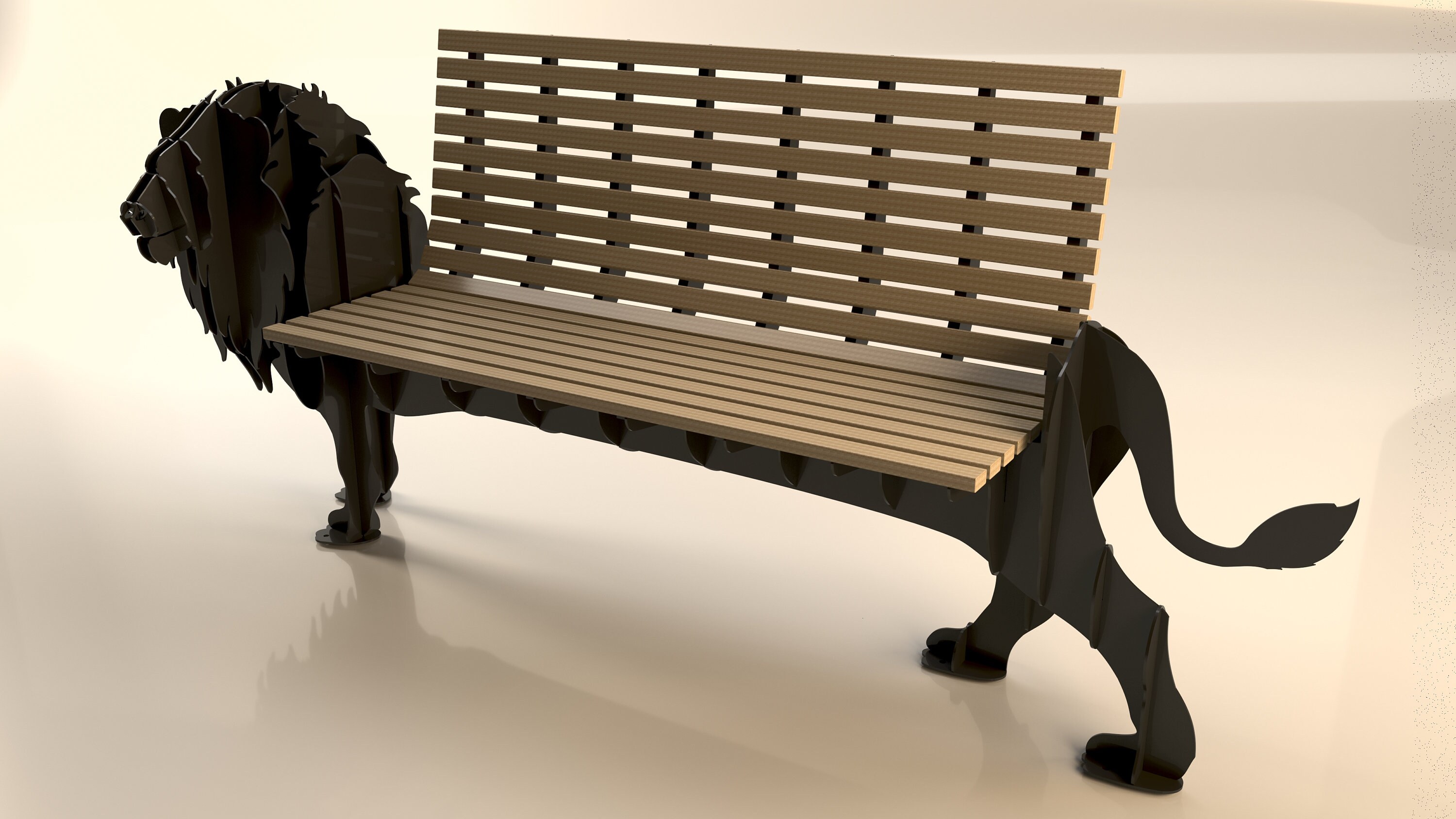 Lion Bench, Plasma, Laser Design - DXF Files for CNC Laser or Plasma ...