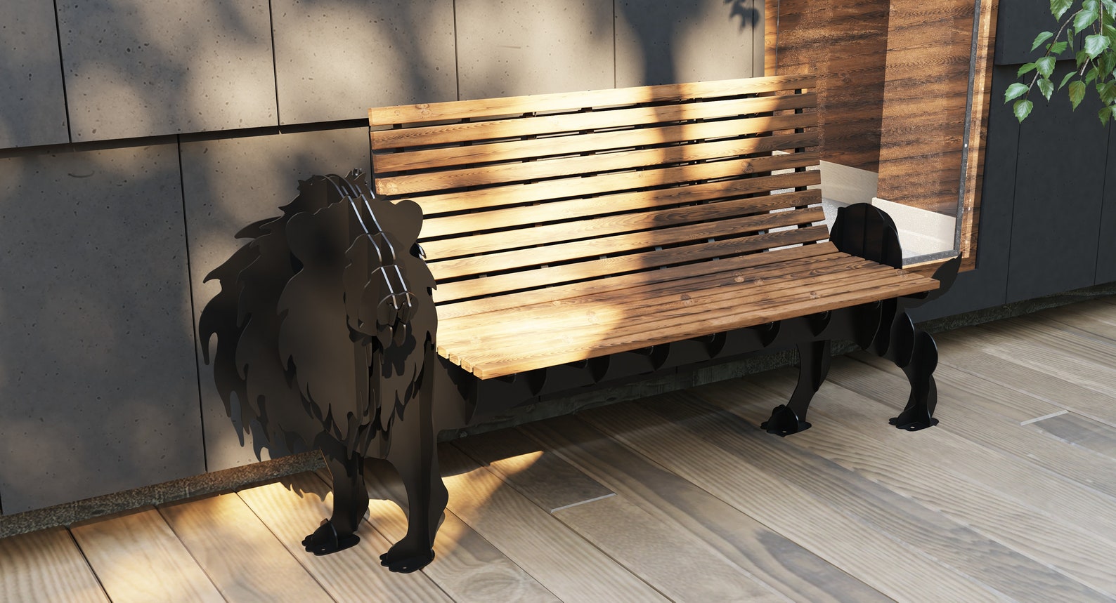 Lion Bench, Plasma, Laser Design - DXF Files for CNC Laser or Plasma ...